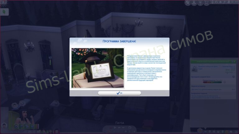 Мод «Реалистичные роды Child Birth 1.89» для Sims 4 от pandasama